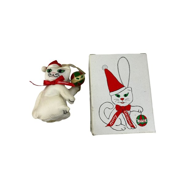 Russ | Holiday | Vintage Russ White Cat Christmas Ornament 992 | Poshmark